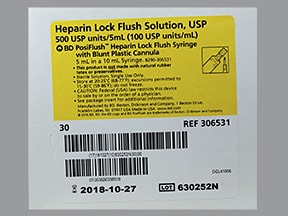 Heparin Lock Flush (Porcine) (PF) Intravenous: Side Effects, Uses ...